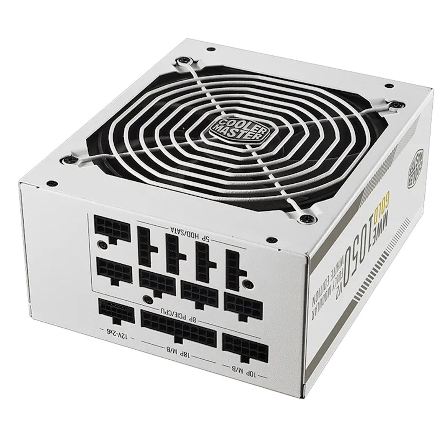 Cooler Master MWE 1050W 80+ Gold V2 ATX 3.1 Modular Power Supply White ...