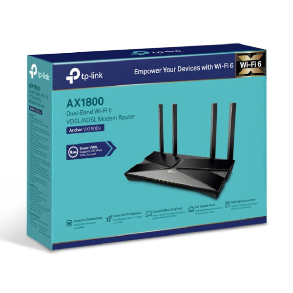 TP-Link AX1800 Dual-Band Wi-Fi 6 VDSL ADSL Modem Router - The Computer ...